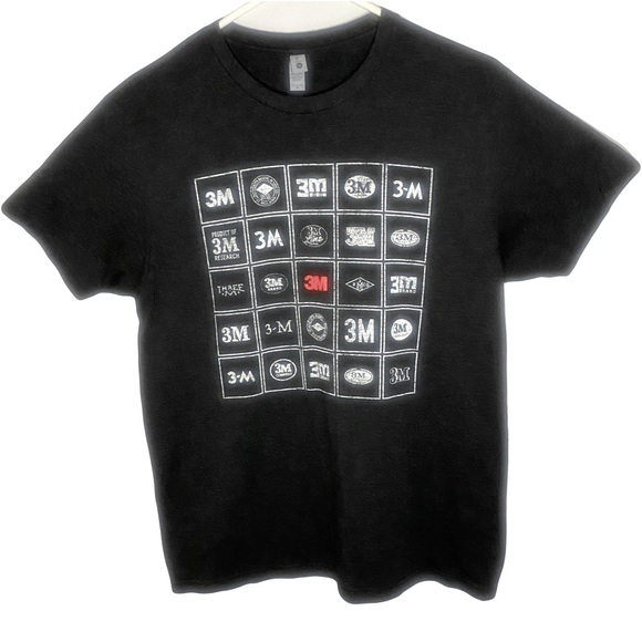 3M | Shirts | 3m Mens Medium Charcoal Gray Logos Through The Years ...